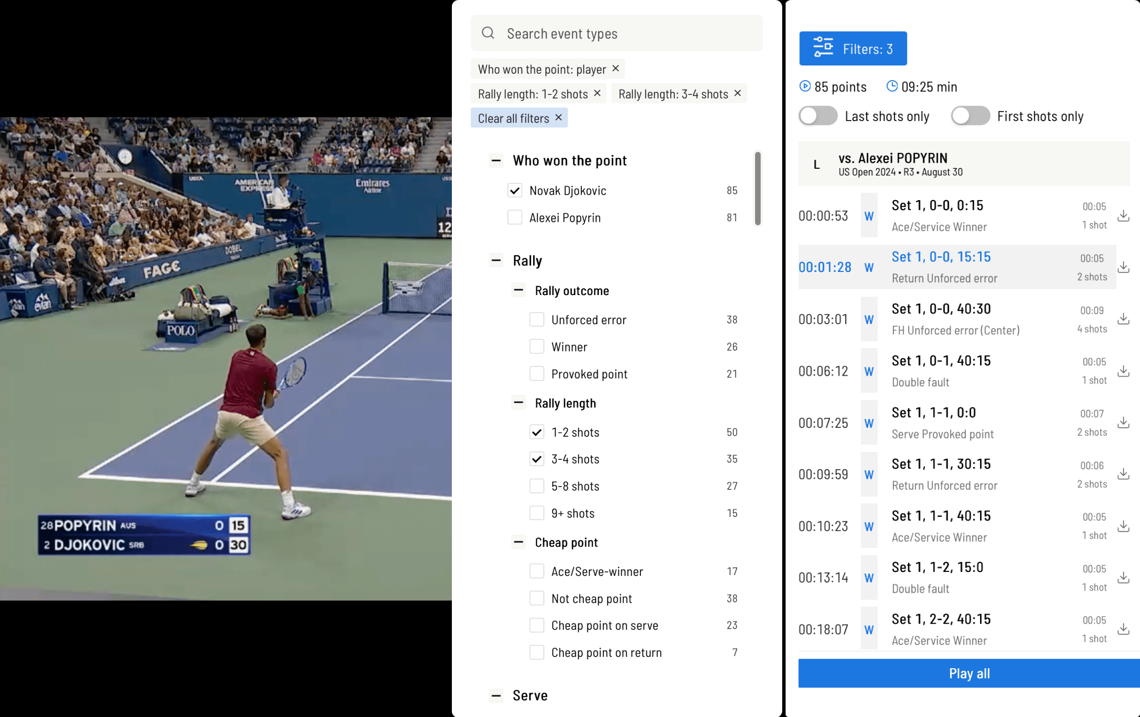 Tennis ComStat — Stats, Video & Analytics in One Place